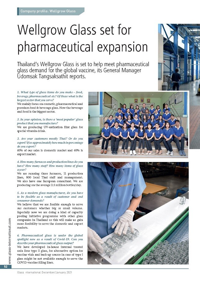 Company profile wellgrow Glass International | WELLGROW GLASS