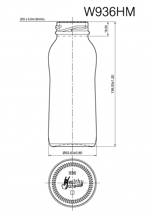 SALAD/FRUIT JUICE BOTTLE|Salad-Fruit Juice Bottle | WELLGROW GLASS